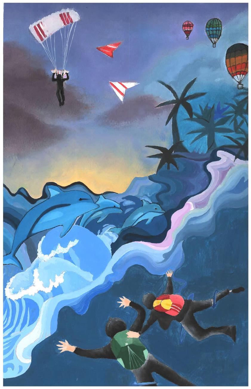 Student art by Alina C. | John Wayne Airport, Orange County