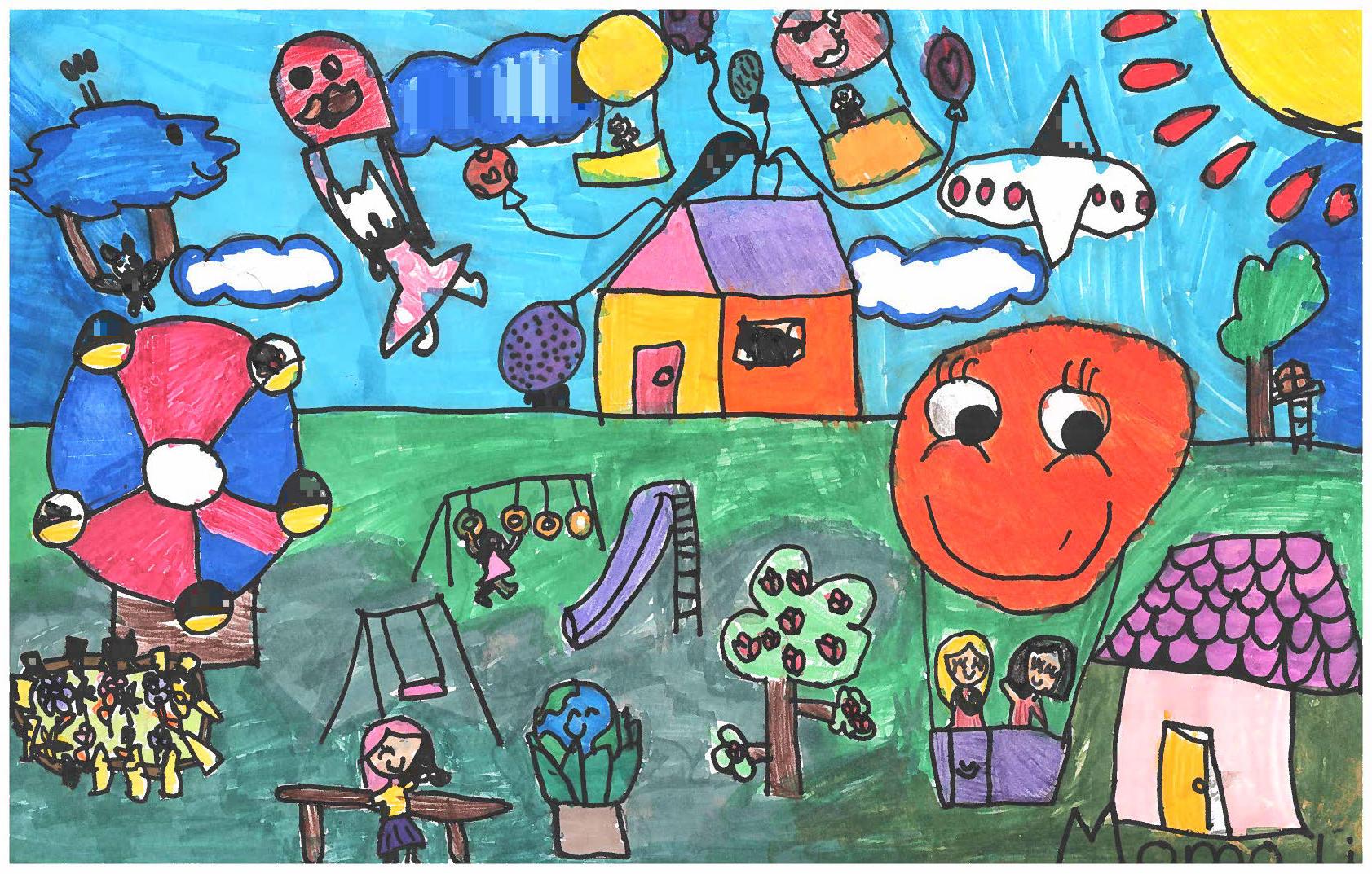 Student art by Momo L. | John Wayne Airport, Orange County